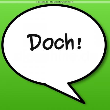 Quero aprender alemão - Deutsch als Fremdsprache: DOCH como resposta